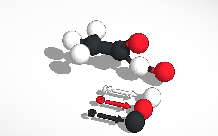 3D design Acetic acid | Tinkercad