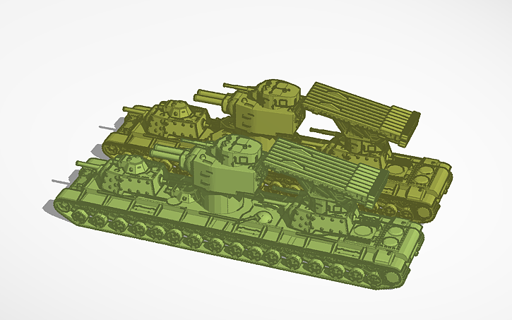 3D design KV-6 Super Heavy Tank - Tinkercad