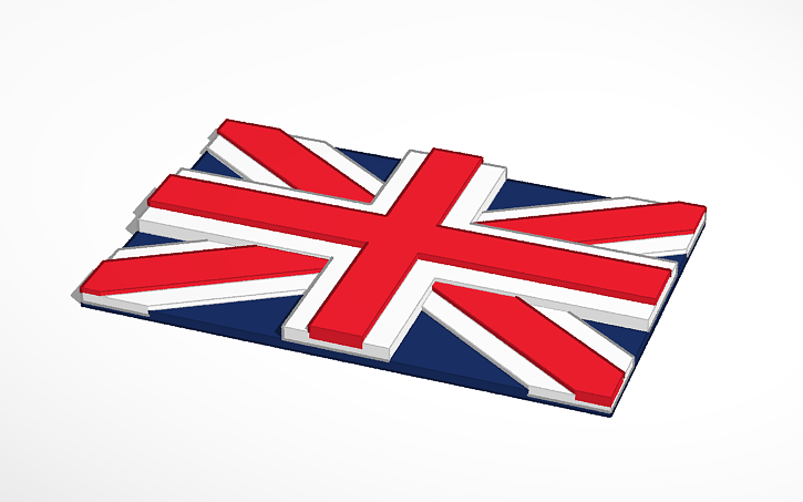 3D design Britain flag | Tinkercad