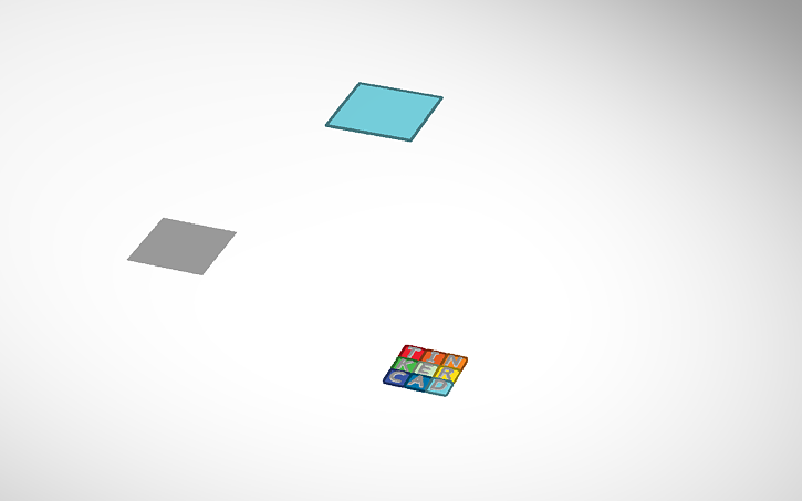 3D design Tinker Tiles - Tinkercad