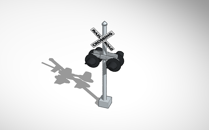 3d Design Railroad Crossing With No Gate Or Bell Tinkercad