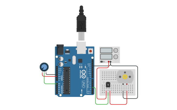 Circuit design Lab 7 - Task 1 | Tinkercad