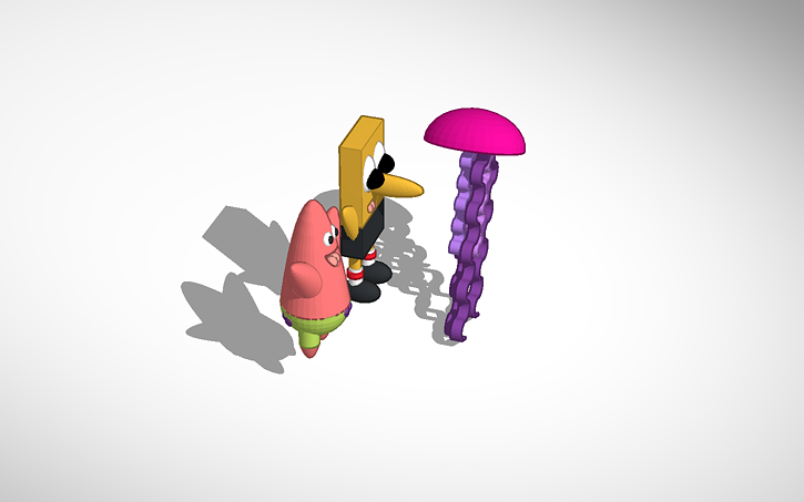 3D design SpongeBob Square Pants And Patrick Star | Tinkercad