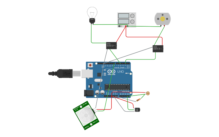 Circuit design Home Automation - Tinkercad