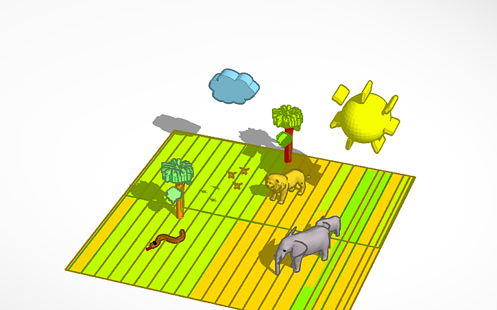 3D design Biome and Biodiversity - Tinkercad