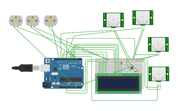 Circuit design Milan Slotmachine project - Tinkercad