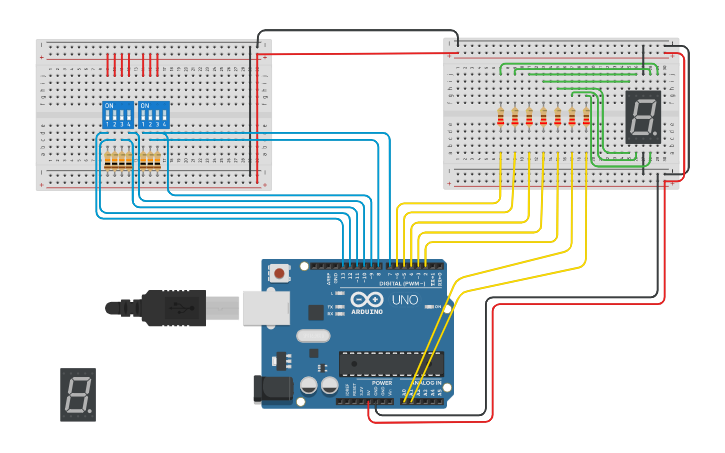 Circuit design Display_7segmenti - Tinkercad