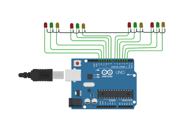 Circuit design Arduino-light - Tinkercad