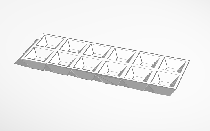 3D design Ice tray - Tinkercad