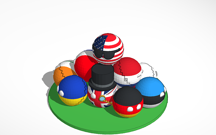 3D design Country Balls - Tinkercad