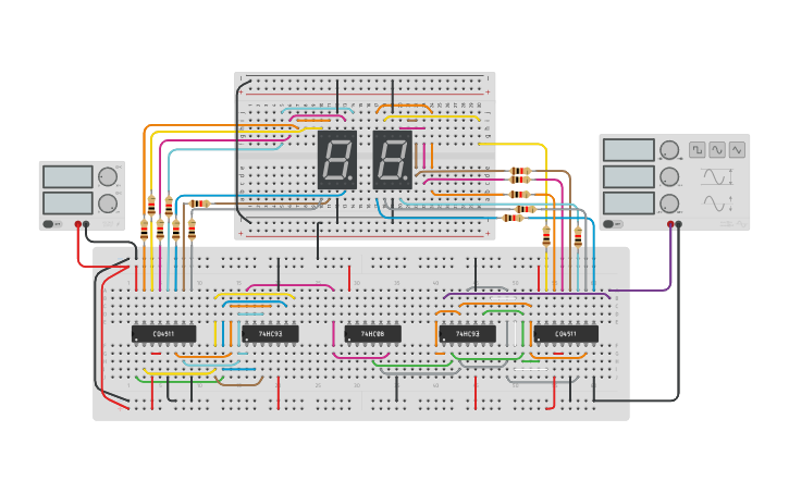 Circuit Design 1 Min Stopwatch Tinkercad