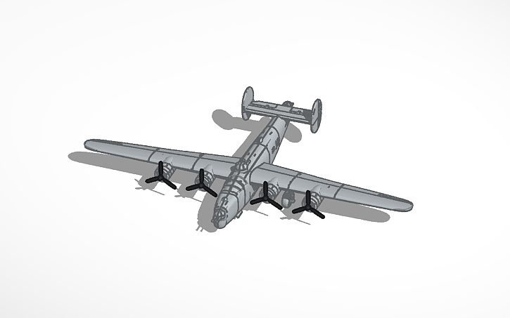 3D design B24 Bomber - Tinkercad