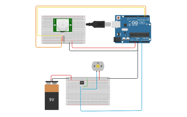 Circuit Design Interrupt Tinkercad