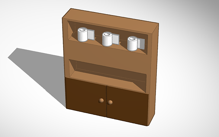 3D design Tissue Paper on a Shelf - Tinkercad