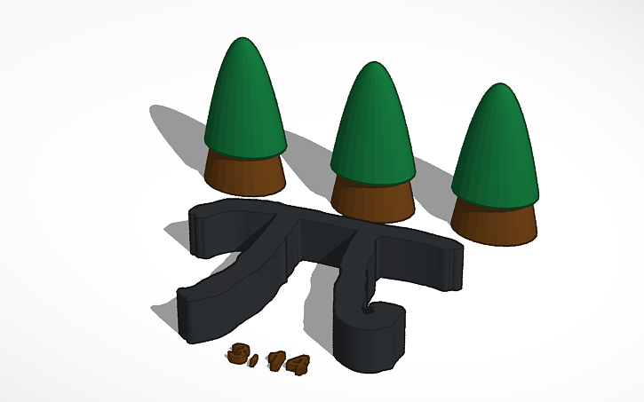 3D design Numero pi - Tinkercad