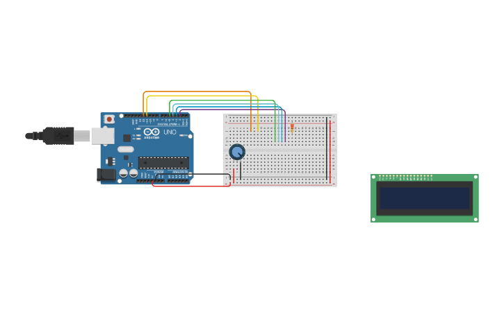 Circuit design KYLE NANGKIL (LCD ACTIVITY) | Tinkercad