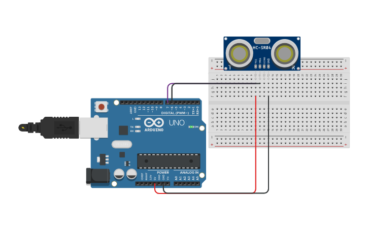 Circuit design Aula 11 - Sensor HC-SR04 13/09/2020 | Tinkercad