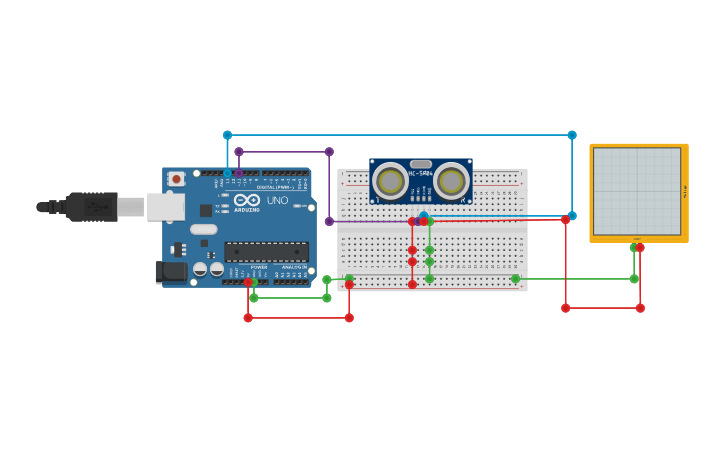 Circuit design Ultrasonic_Sensor - Tinkercad