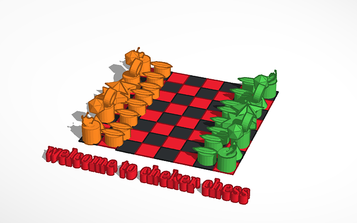 3D design checker board chess | Tinkercad