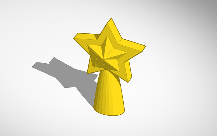 3D design star for Christmas tree - Tinkercad