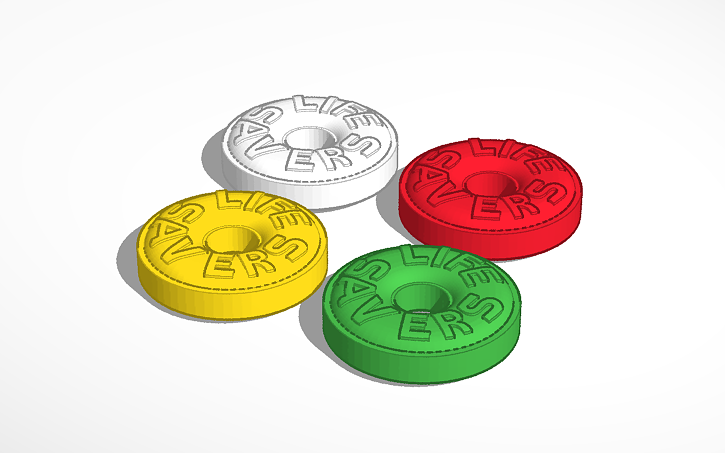 3D design Lifesavers candy - Tinkercad
