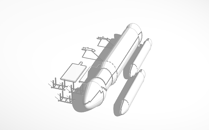 3D design Raket Satelit | Tinkercad