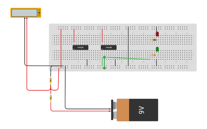 Circuit design Not & And Logic Gate Circuit - Tinkercad