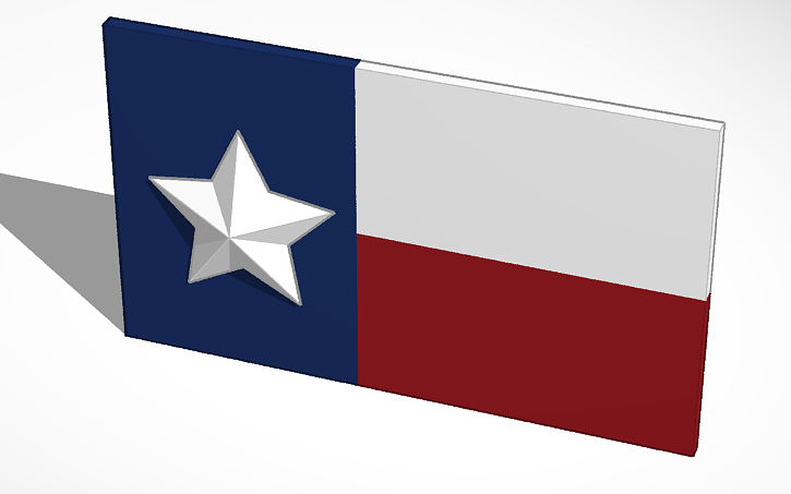 3D design Texas Flag - Tinkercad