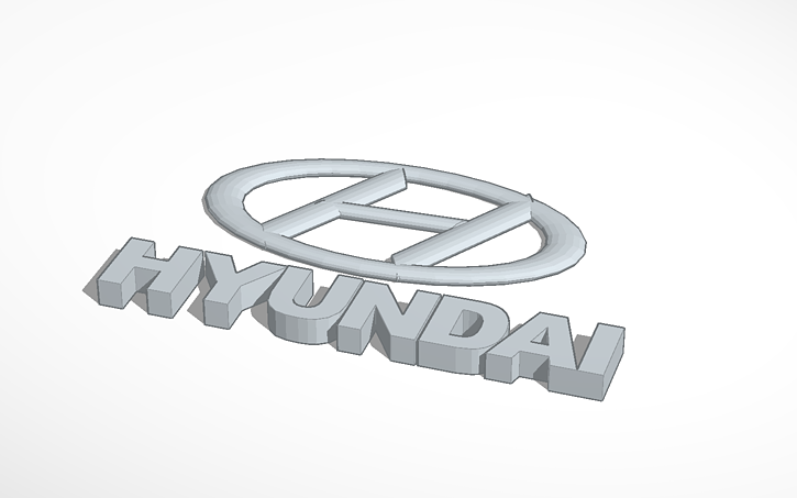 3D design hyundai symbol - Tinkercad