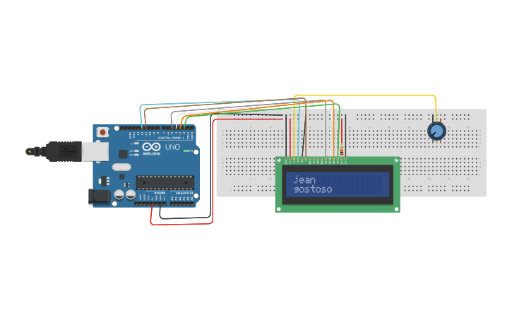 Circuit design monitor lcd - Tinkercad