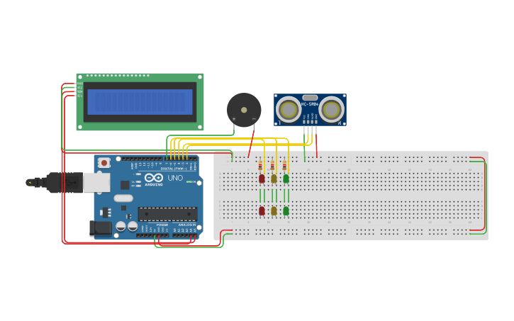 Circuit design SONAR - Tinkercad