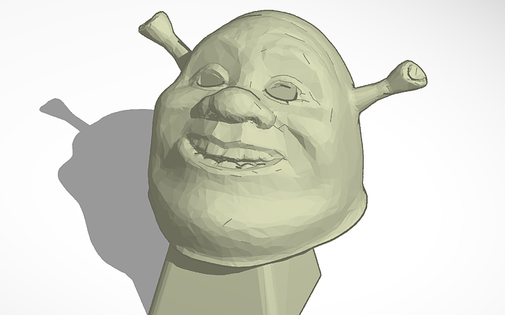 3D design shrek head keycap - Tinkercad
