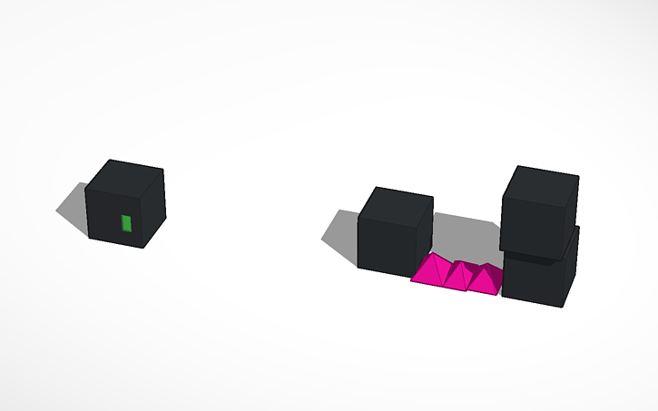 3D design geomatry dash - Tinkercad