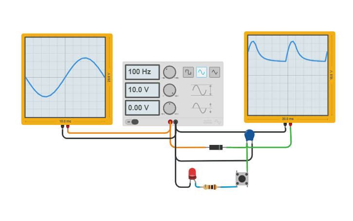 Circuit design Rectifier | Tinkercad
