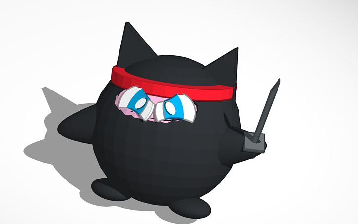 3D design Ninja Puff - Tinkercad