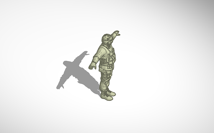 3D design Soldier - Tinkercad