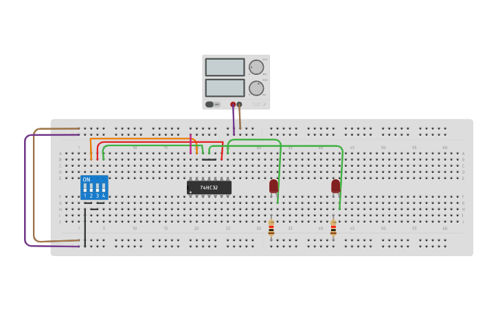 Circuit design Encoder Circuit. - Tinkercad