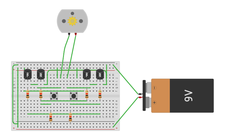 Circuit design H-bridge - Tinkercad