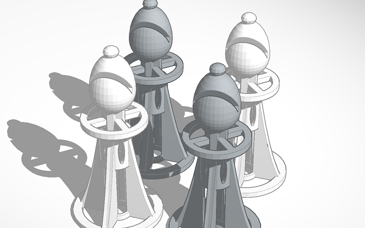 3D design Bishops (Chess Set II) | Tinkercad