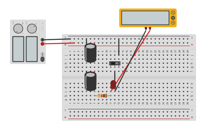 Circuit Design Capacitor En Paralelo Tinkercad