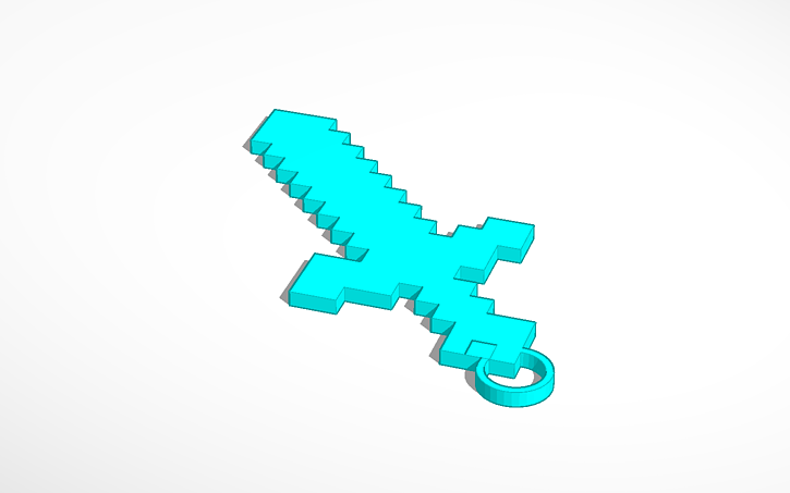 3D design Minecraft Sword Key-chain | Tinkercad