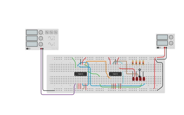 Circuit Design Down Counter Tinkercad