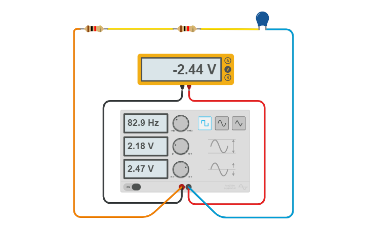 Circuit design Merenje faktora napona | Tinkercad