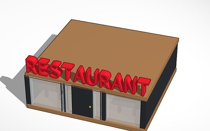 3D design Ventilated Restaurant Model - Tinkercad