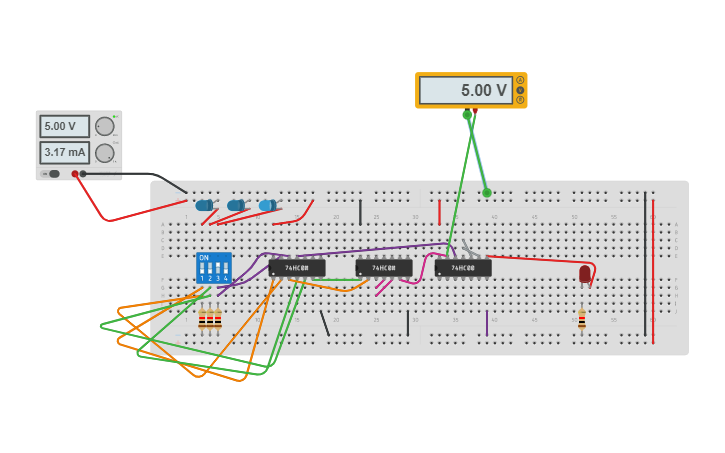 Circuit design Puertas lógicas NAND - Tinkercad