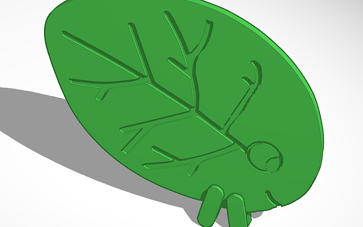 3D design bluey leaf - Tinkercad