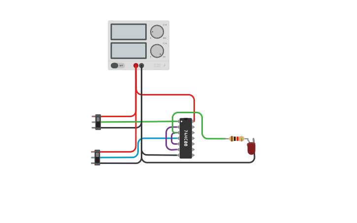 Circuit design Bascule RS - Tinkercad