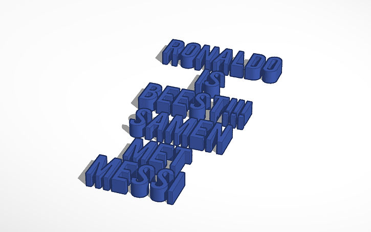 3D design ronaldo en messi | Tinkercad