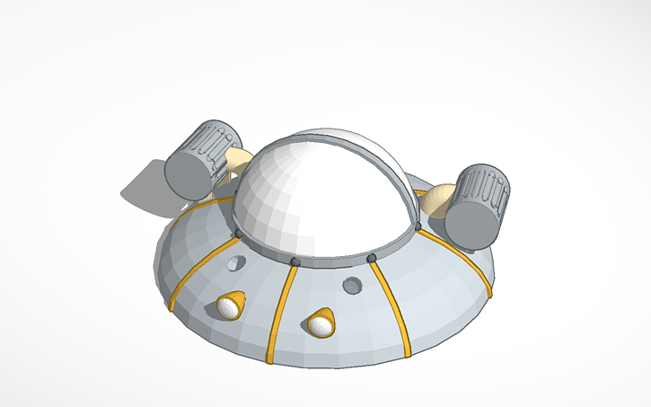 3D design elec spaceship - Tinkercad