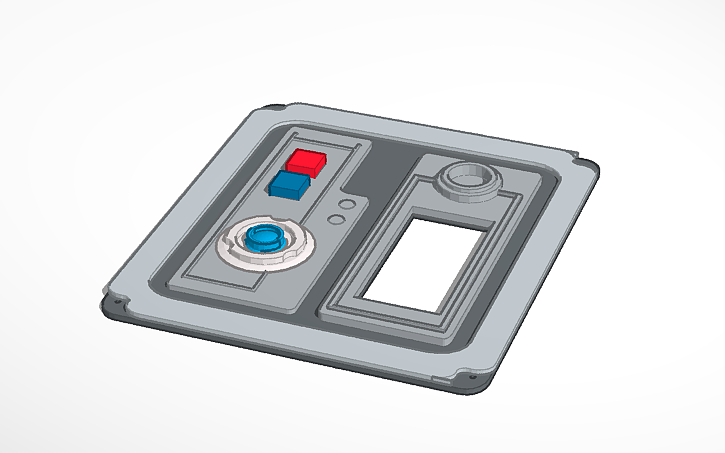 3D design Space Themed Light Switch Cover - Tinkercad